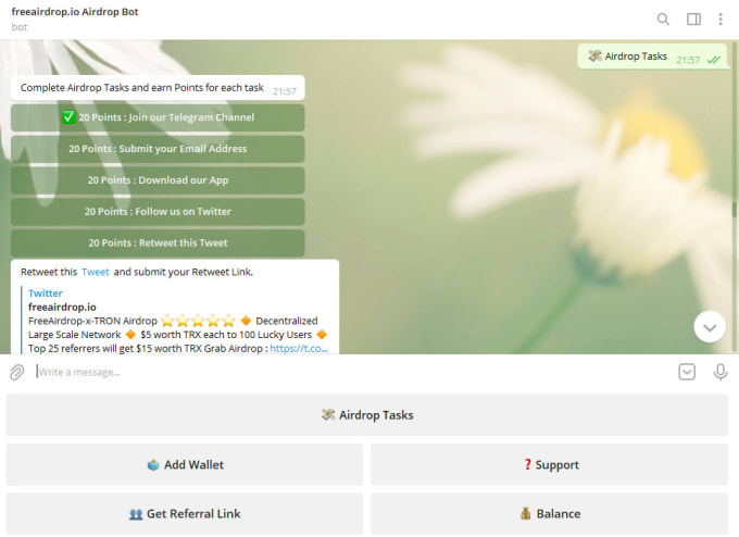 Create telegram airdrop bot in a professional way by Techmair | Fiverr