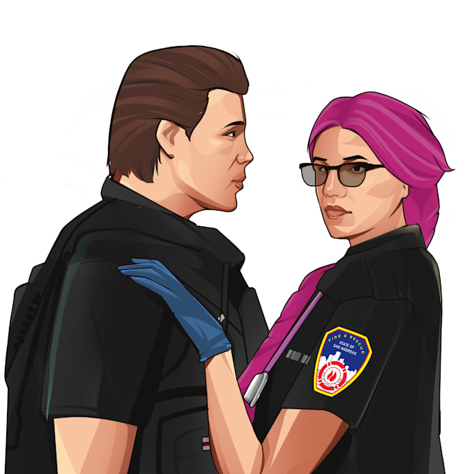Design your character in gta vector art style by Joshhayes567 | Fiverr