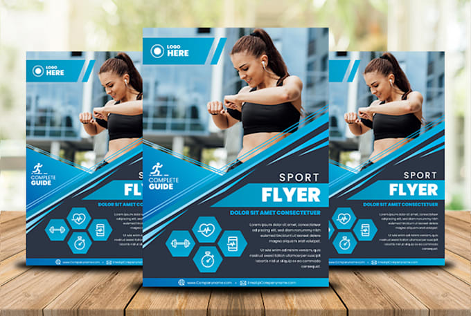 Design perfect corporate, workout, gym, fitness flyer brochure and ...