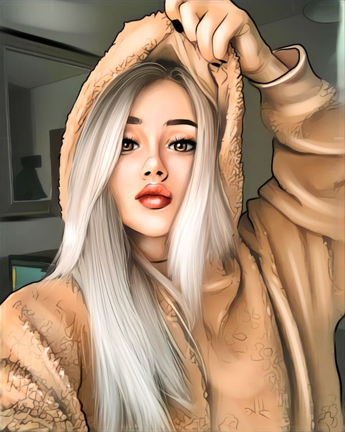 Draw digital realistic portrait by Nastya__lun | Fiverr