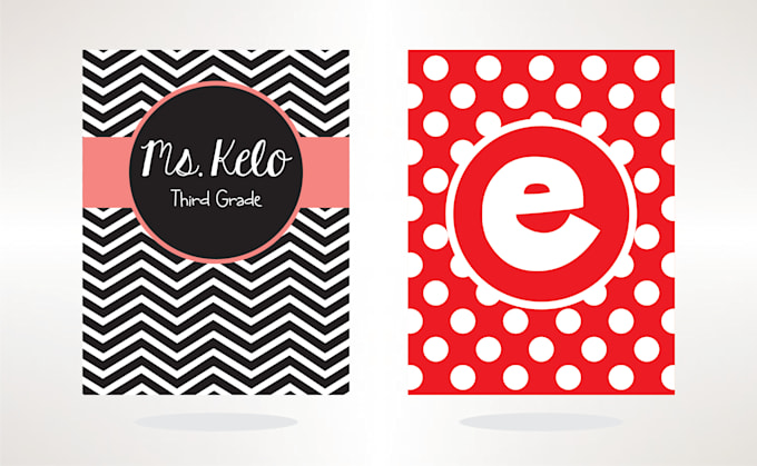 Design a monogram binder cover by Postertoaster | Fiverr