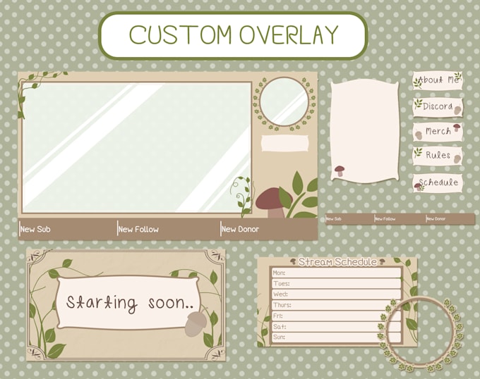 Design a cute stream overlay or layout for you by Genntheriault | Fiverr
