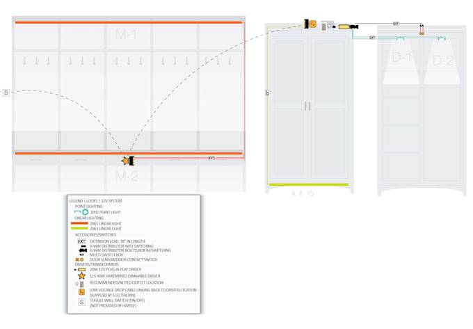 Create a lighting diagram with a legend and bill of materials by ...