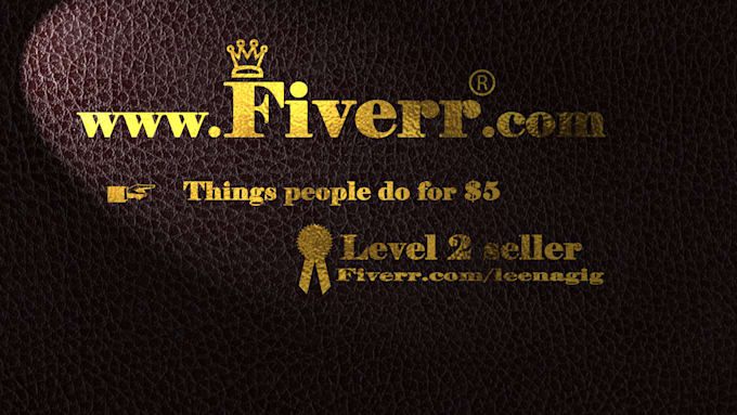 Create custom gold leaf logo or text message or wedding business card ...