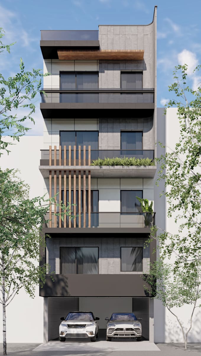 Design, model and render building elevation by Architgoel128 | Fiverr