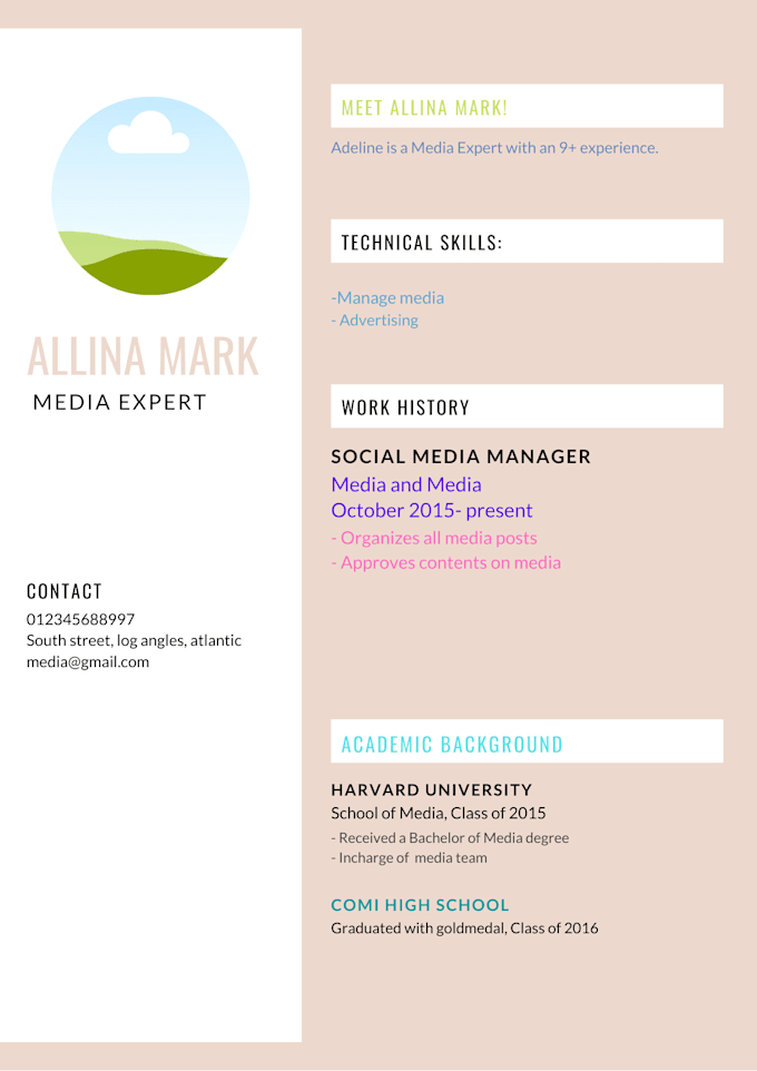 Design professional cv or resume by Yaseen_zahoor | Fiverr