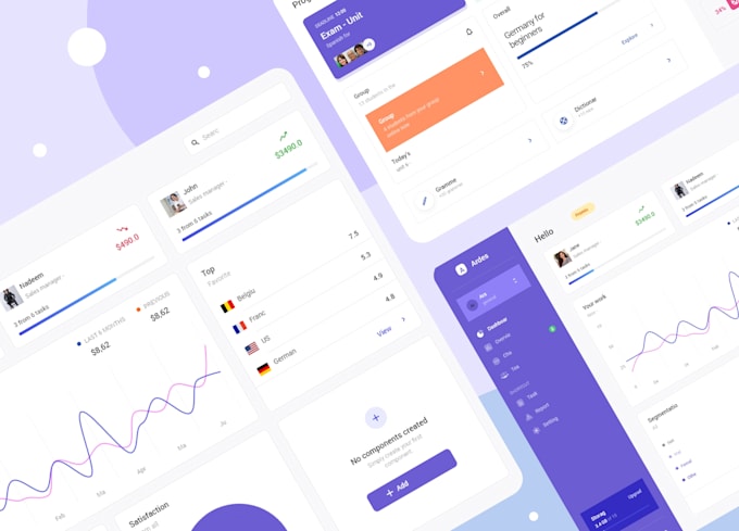 Design trendy web app, admin dashboard ui by Ashikuixpro | Fiverr