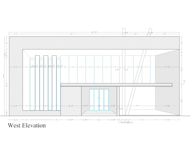Draw autocad 2d floor plan, elevation, section