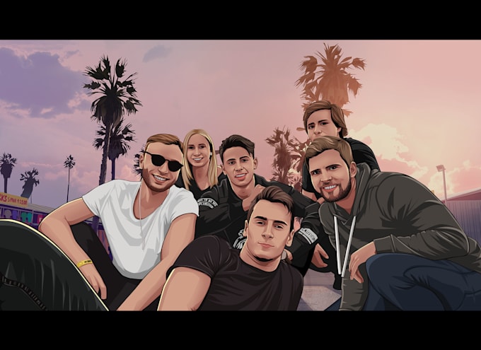 Draw gta style cartoon portrait by Chrisbaniqued6 | Fiverr