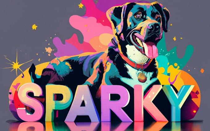 Personalize your pets name with a customized artwork by Trujoy | Fiverr