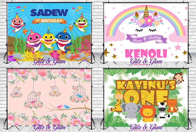 Design backdrop banners for birthdays and other events by ...