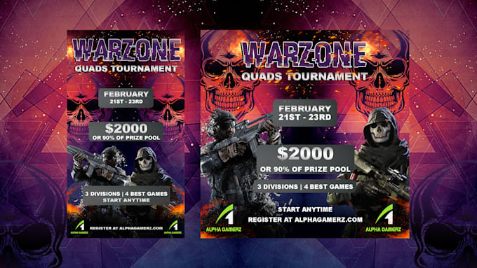 Design game flyer, twitch, facebook, twitter, instagram banner by ...