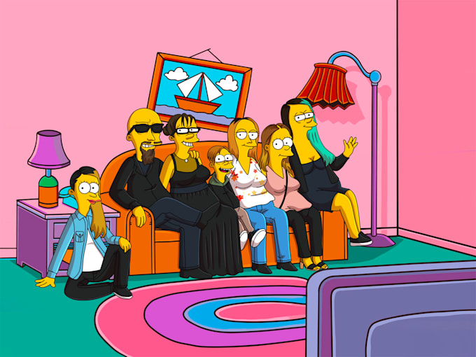 Draw a custom yellow simpsons potrait for you by Toonmeinto | Fiverr