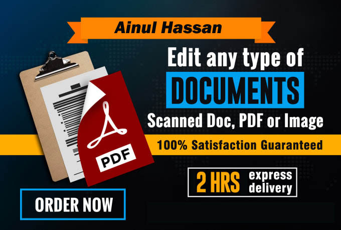Edit or modify any document and photoshop editing