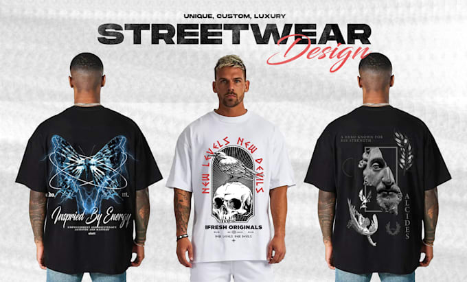 Create luxury custom unique streetwear tshirt design by Solosojib | Fiverr