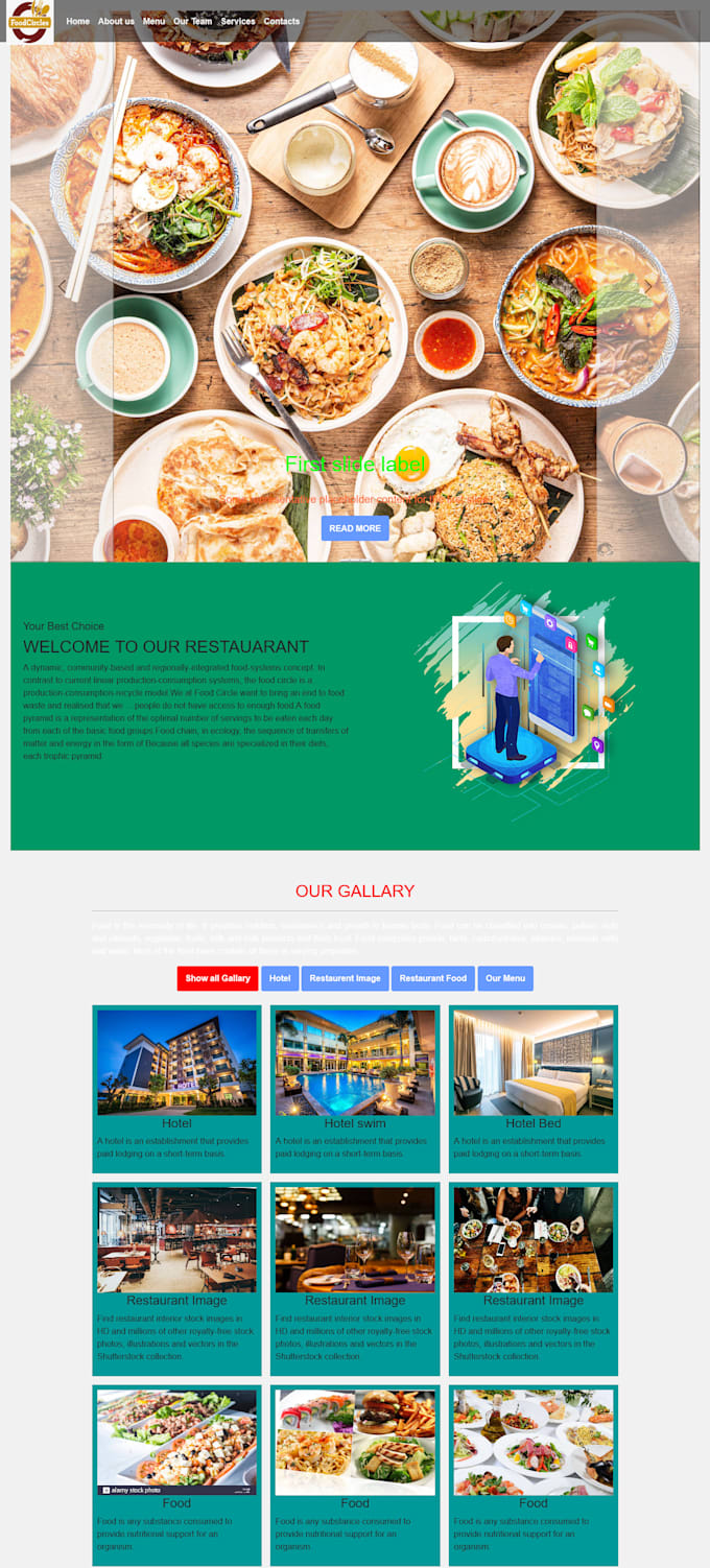 Design awesome web design using html css jquery and bootstrap for your business by Johir445 | Fiverr
