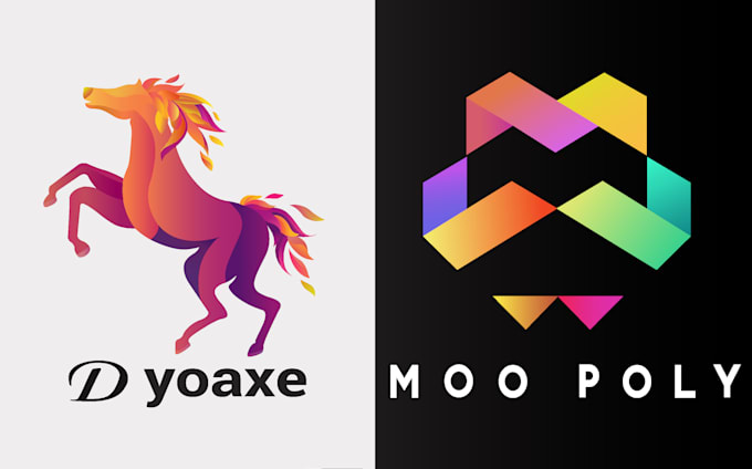 Design unique polygon logo by Designrst | Fiverr