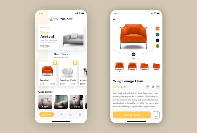 Create modern and user friendly ui design for mobile apps by ...