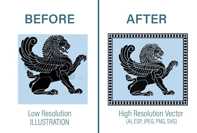 Convert low resolution raster images into high resolution vector files ...