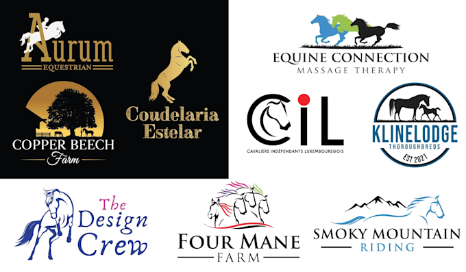 Design premium horse brand dog cat animal farm logo for equestrian ...