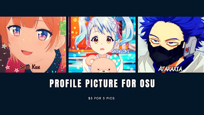 Make profile picture for osu, youtube, twitter, etc by Hritik_x3 | Fiverr