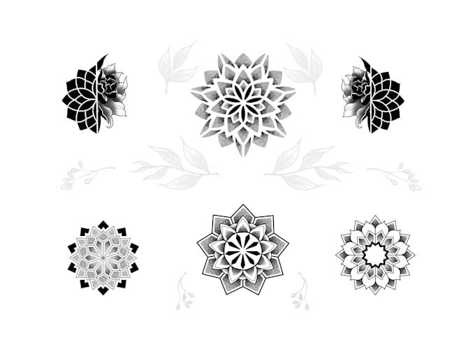 Draw intricate blackwork geometric design, ideal for tattoos by Cainai ...