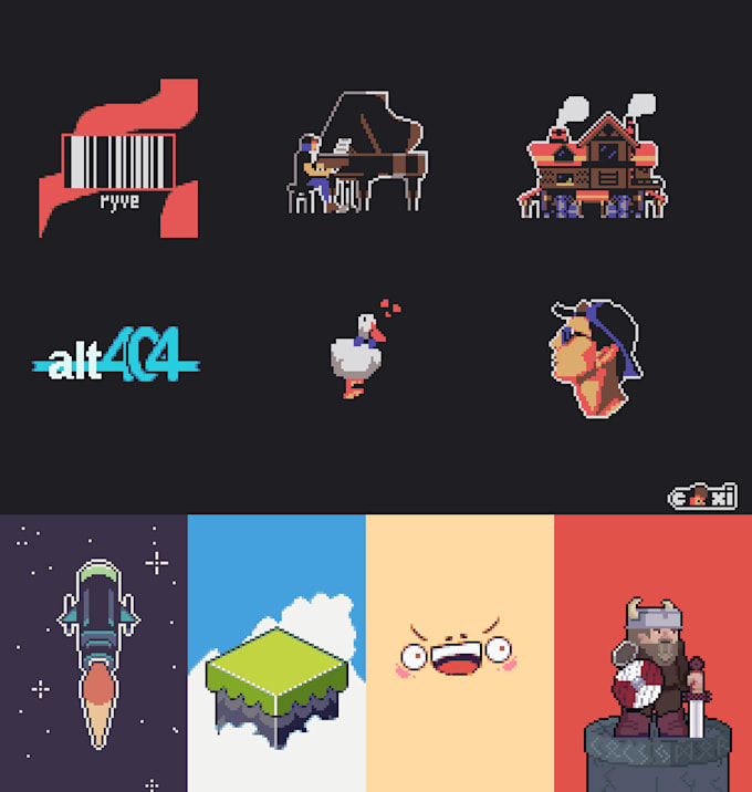 Create custom pixel art icons and sprites by Coximor | Fiverr