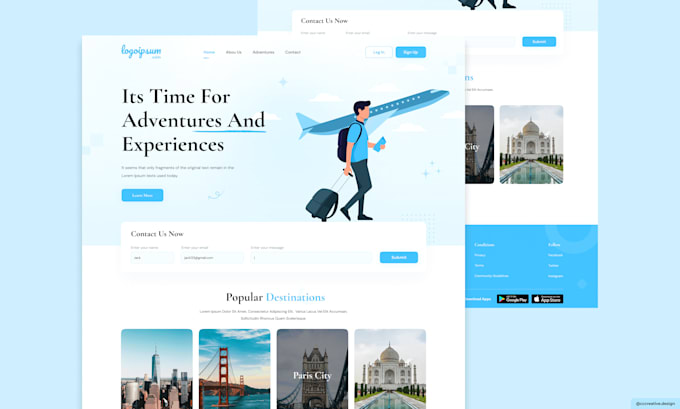 Create ui ux design for your website or landing page by Cc__creative ...