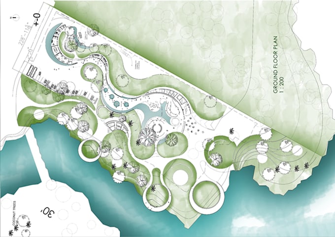 Architectural 2d site plan visualization by Dovlet3dart | Fiverr