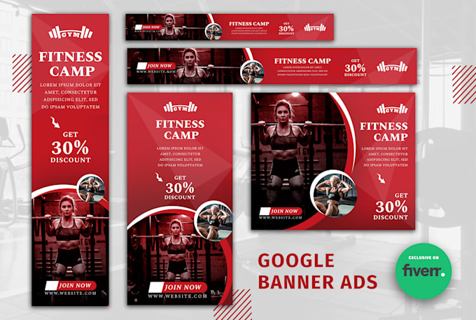 Create professional google web banner display ads by Lucidsaikot | Fiverr
