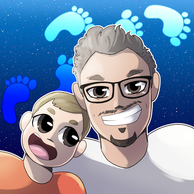Create a custom cartoon profile picture for youtube, twitch, and ...