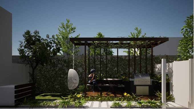 Create a landscape design for your backyard, garden, or patio 3d, 2d ...