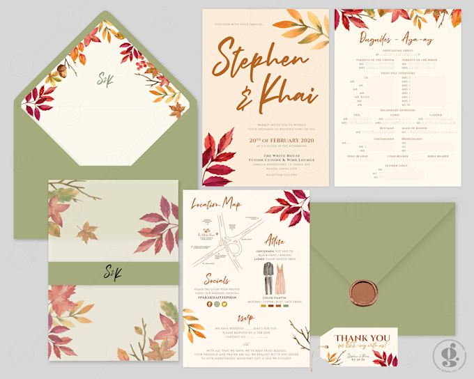 Create classy and personalized invitation layout by Dabeedee | Fiverr