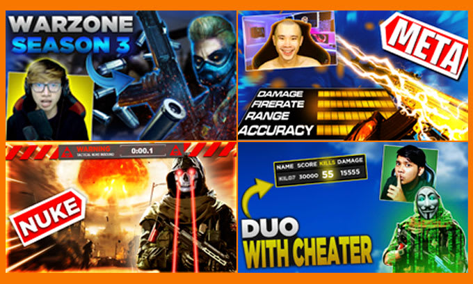 Design eye catching cod warzone thumbnails by Mar_designr | Fiverr