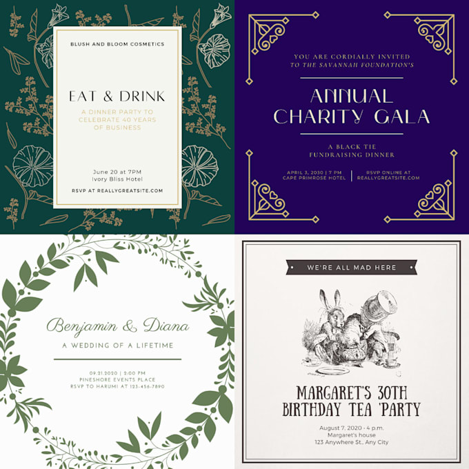 Design amazing invitation arts by Fika_bco | Fiverr