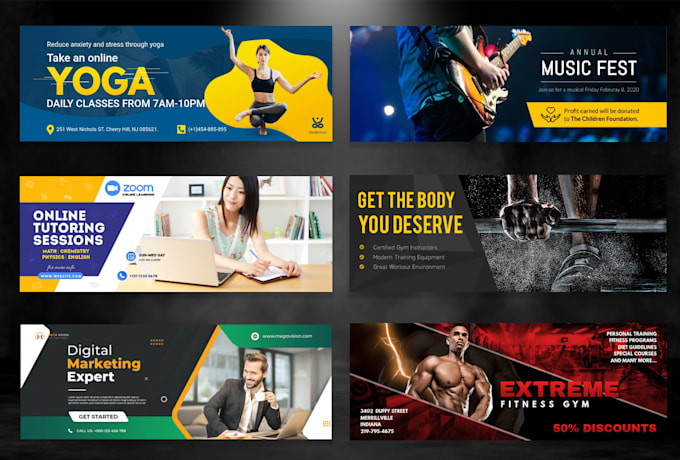 Design high quality facebook cover photo banner by Fixstudio | Fiverr