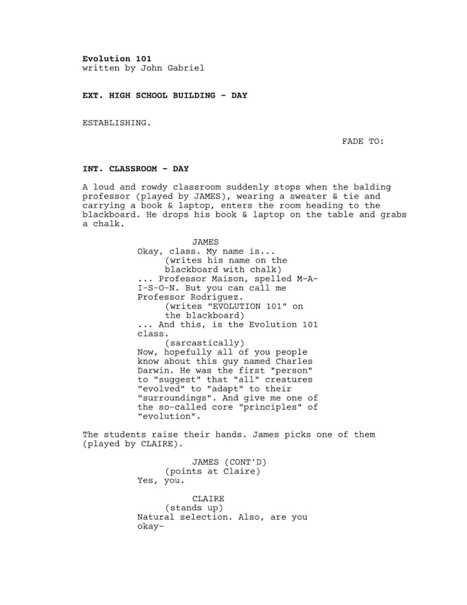 Write and edit your comedy scripts by Gabrielcomedy | Fiverr