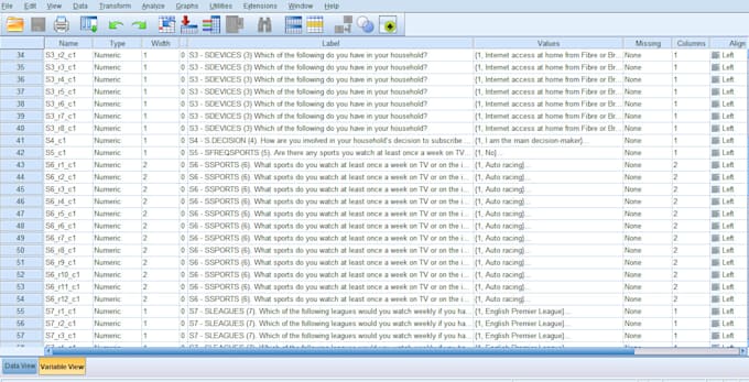 Code Spss Questionnaire Data Into Spss Ready For Analysis By