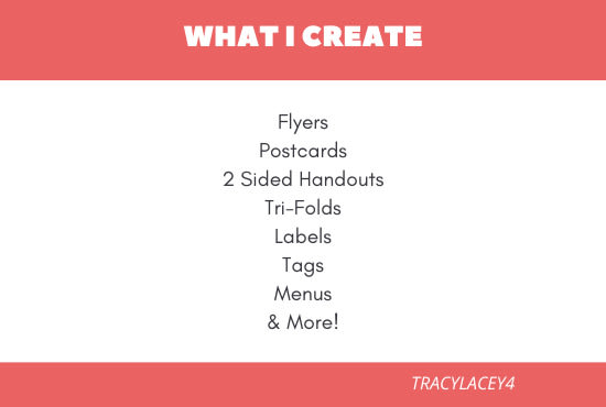 Create an eye catching flyer or handout by Tracylacey4 | Fiverr