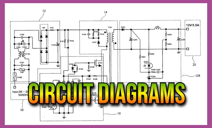 Draw electronics circuit diagrams by Thrilanka | Fiverr