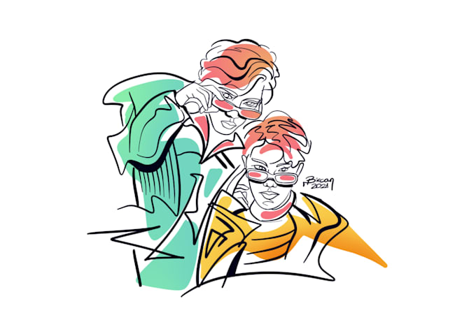 Make modern line art album cover by Artbircan | Fiverr