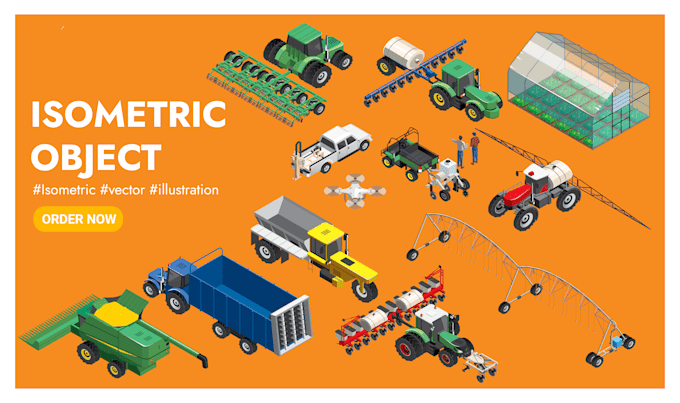 Create unique vector isometric illustration by Vonmquocthai | Fiverr