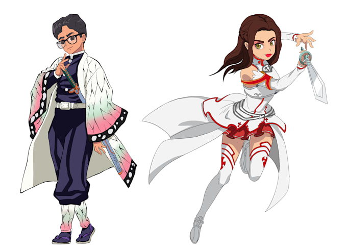 Draw an anime style portrait of you by Tofi_san | Fiverr