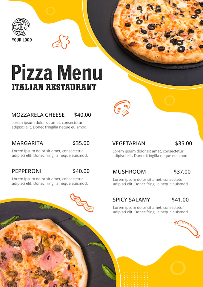 Create an exquisite menu design by Agasmido | Fiverr