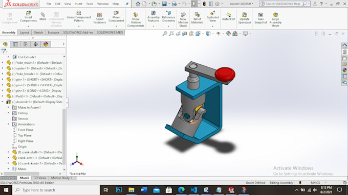 Create 2d and 3d model with solidworks by Chanukanimesh | Fiverr