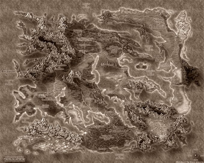 Draw a glorious game world map by Writerlaer | Fiverr