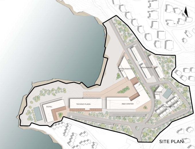 Render 2d architectural site plan and sections by Kubranrk | Fiverr