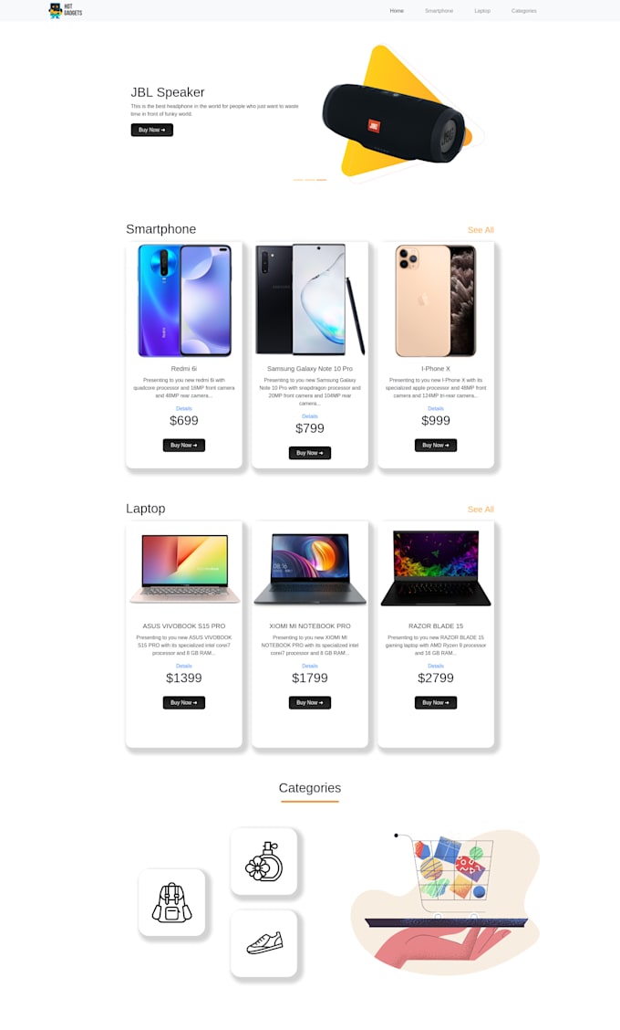 Build a responsive website using reactjs by Labir123 | Fiverr