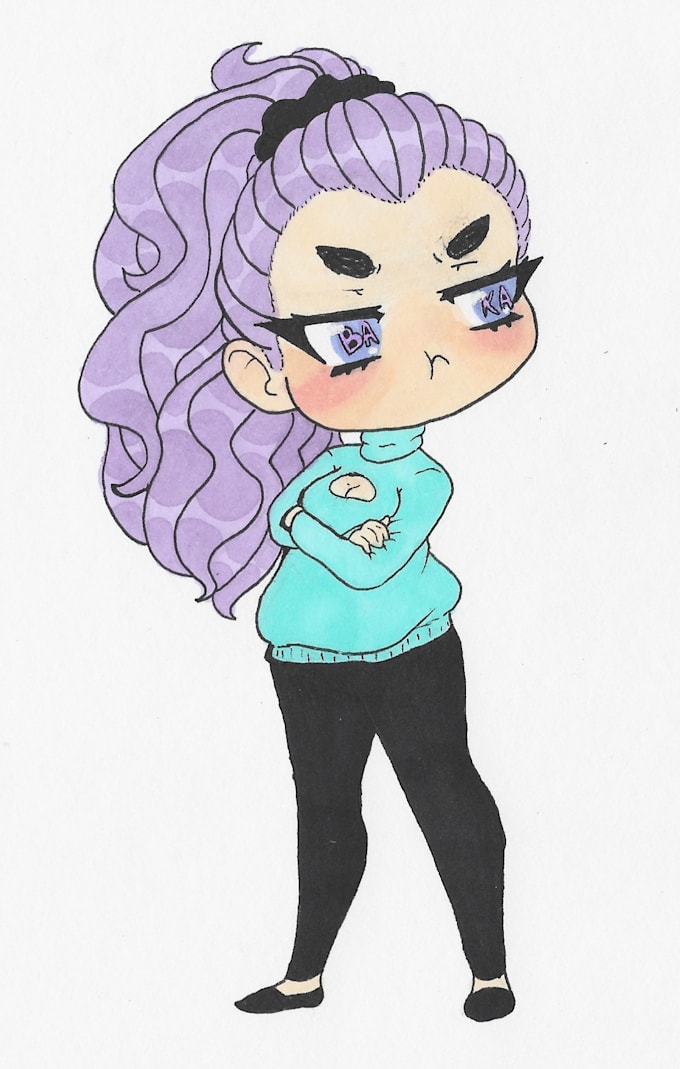 Draw chibi characters pencil, pen and marker by Tsushimii | Fiverr