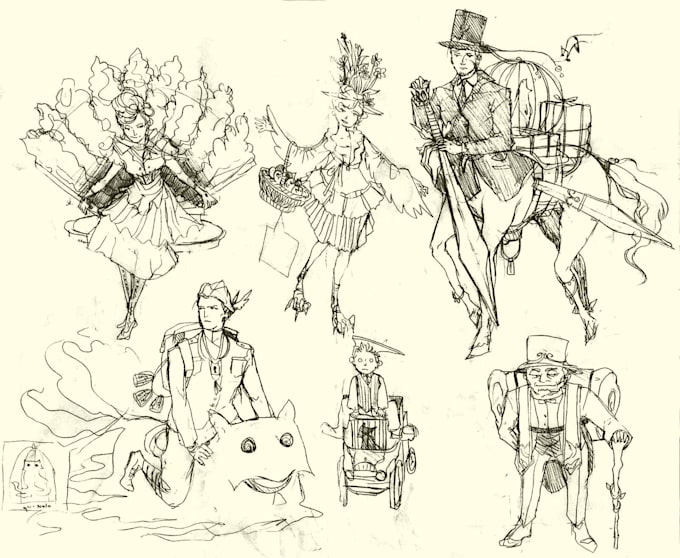 Draw simple concept art sketch for you by Xilosy | Fiverr